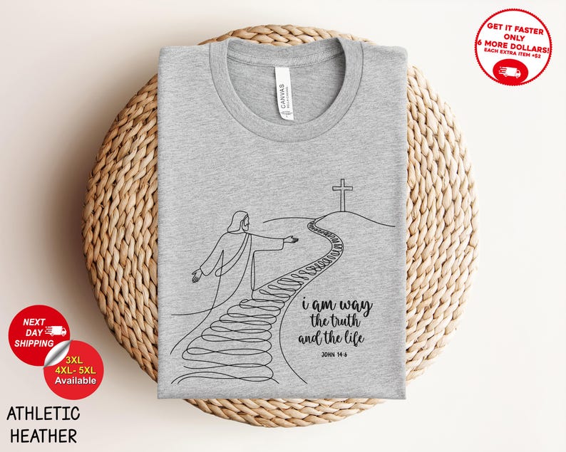 John 14:6 Shirt, Christian Yeshua Jesus Tee - Etsy