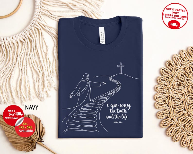 John 14:6 Shirt, Christian Yeshua Jesus Tee - Etsy