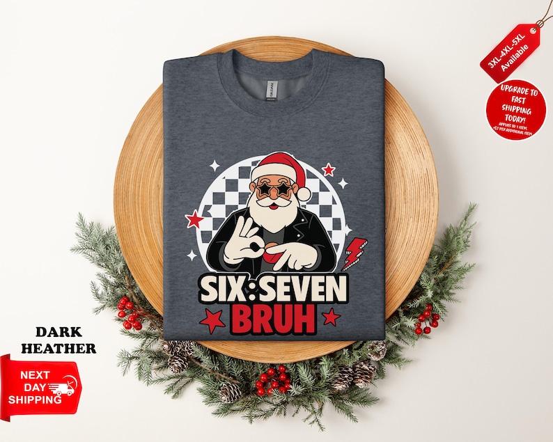 Funny Christmas Tee – Gen Z Santa Bruh Kids T-shirt - Etsy