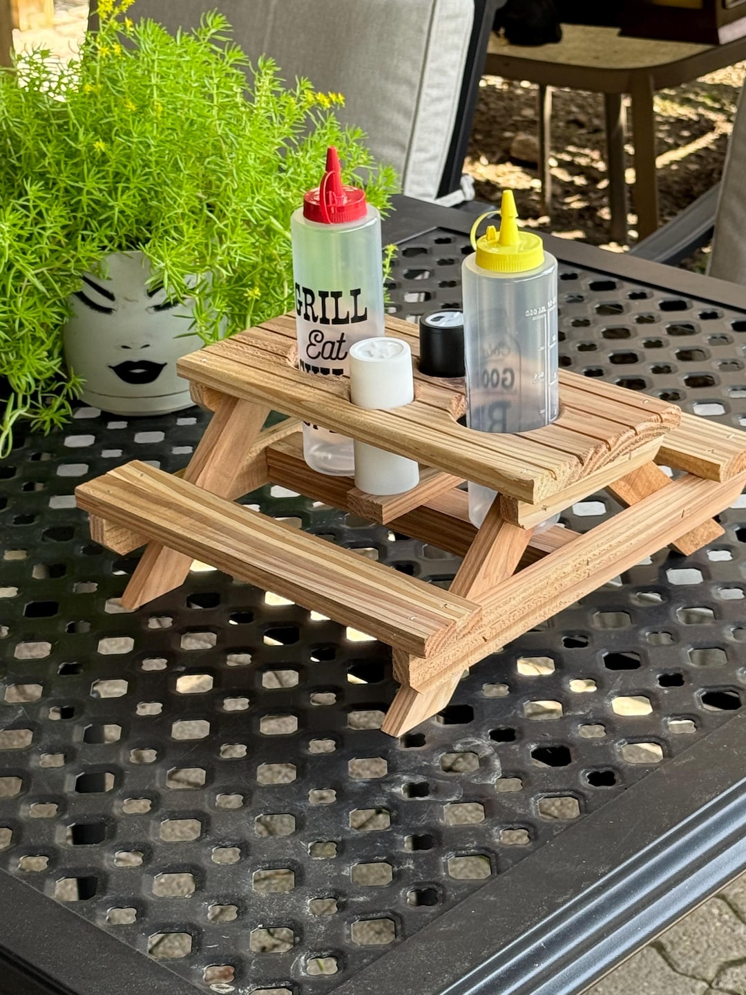 Picnic Table Condiment Caddy - Etsy