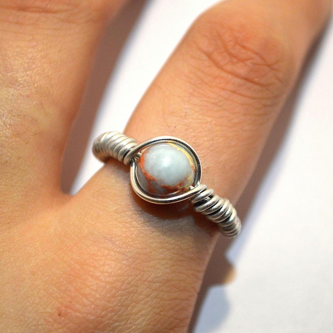 DIY Ring Making Kit: Wire Wrapped Bead Rings - Makes Four - Etsy UK
