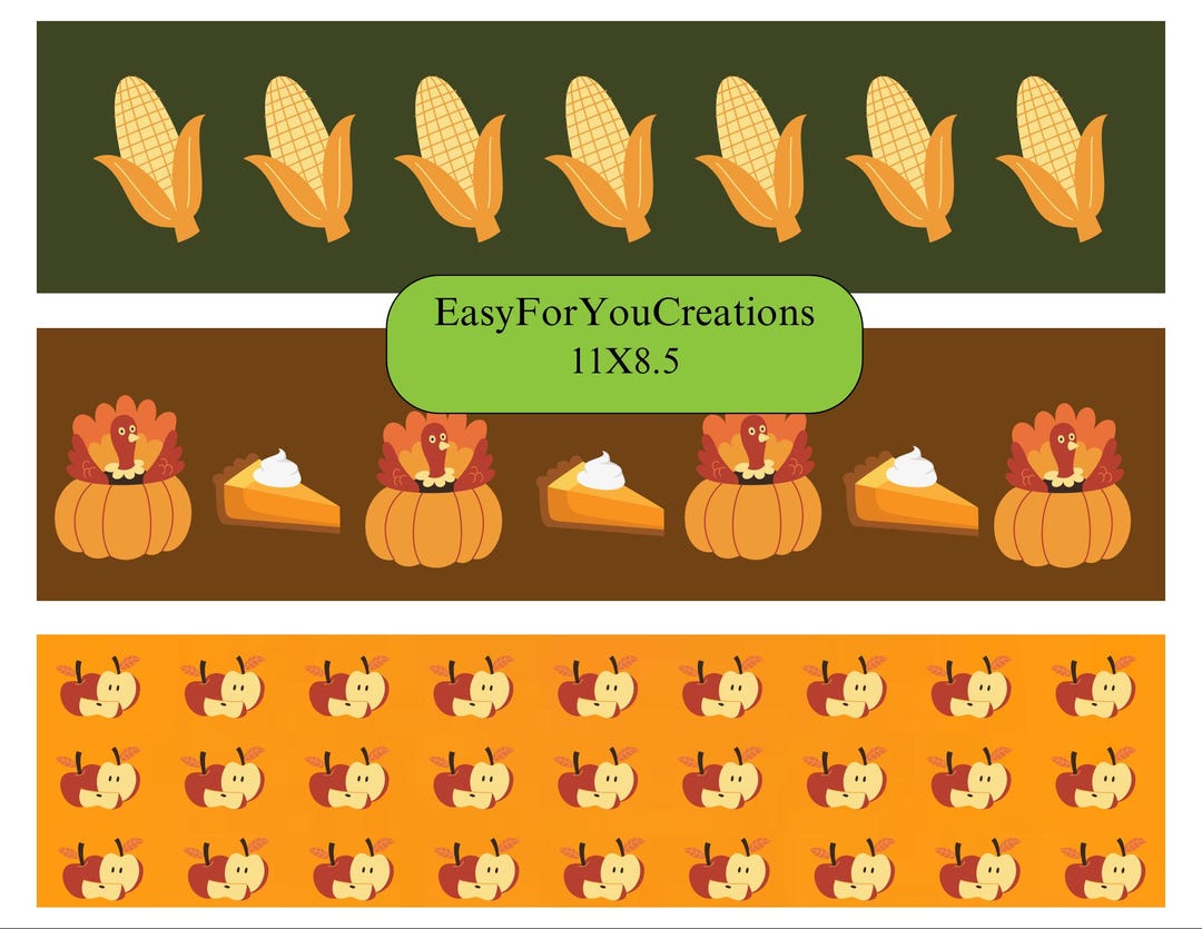 Thanksgiving Bulletin Board Borders - Etsy