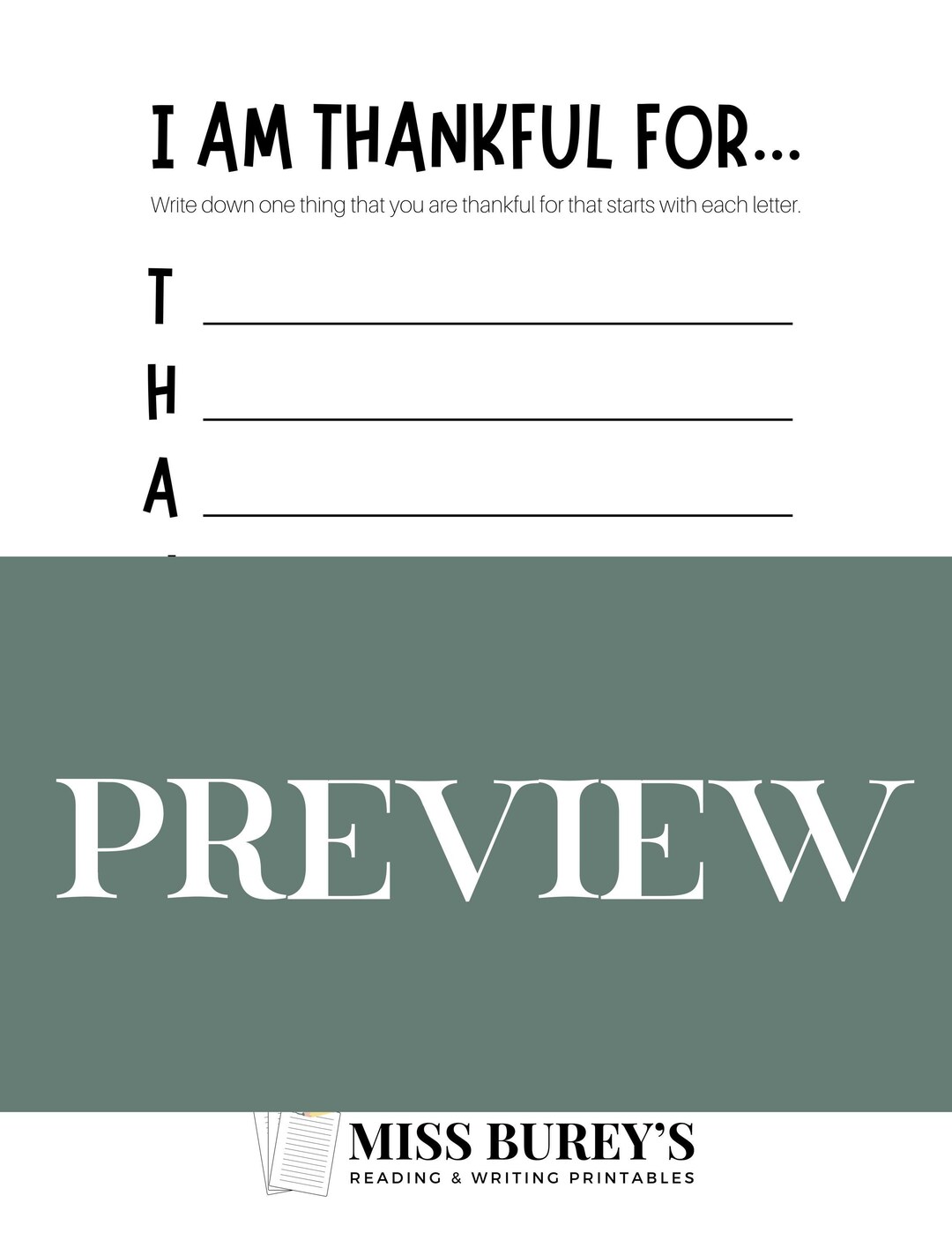 Thanksgiving Gratitude Acrostic Poem Worksheet - Etsy