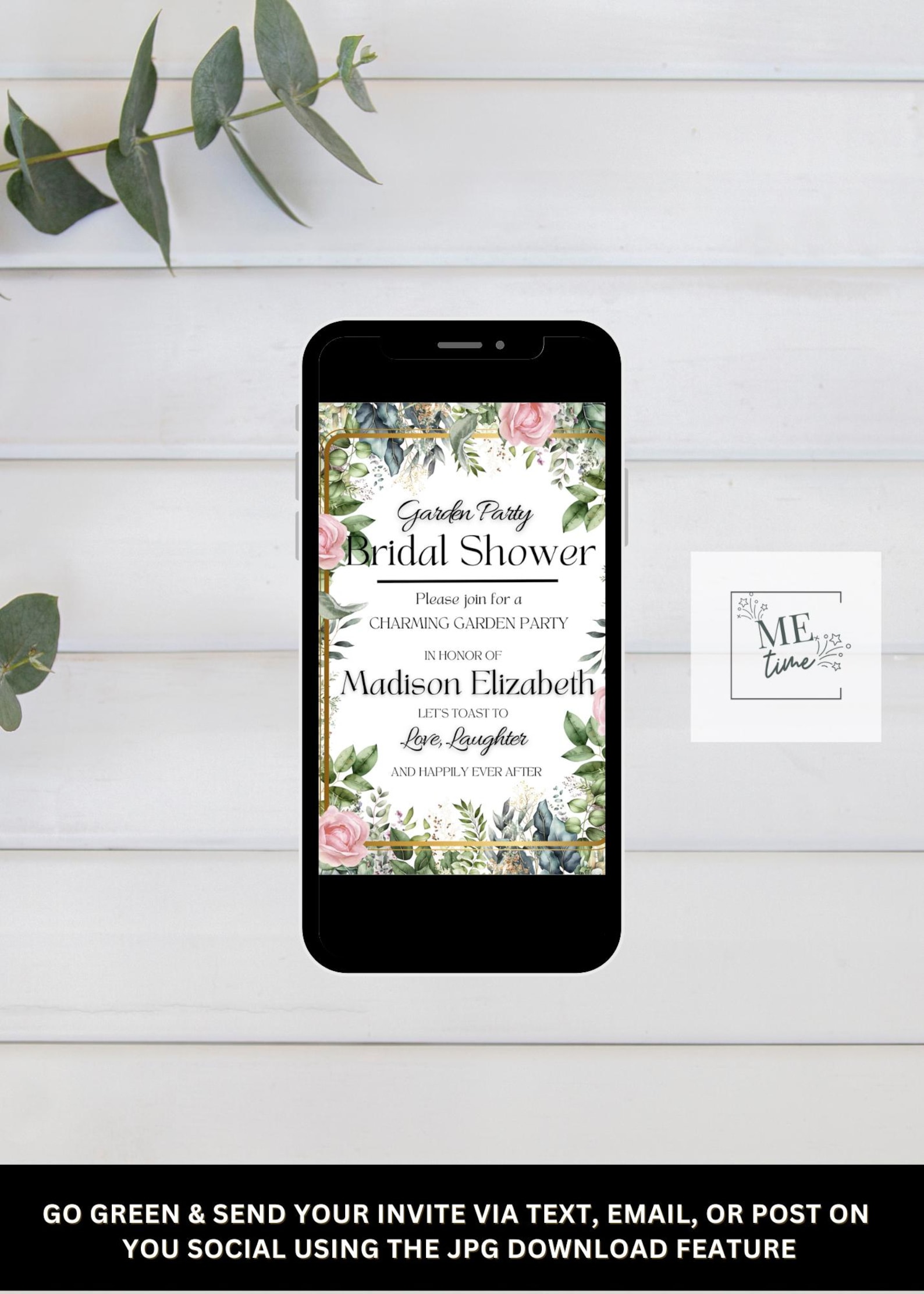 Garden Party Bridal Shower Invitation | Floral Bridal Shower Invite ...