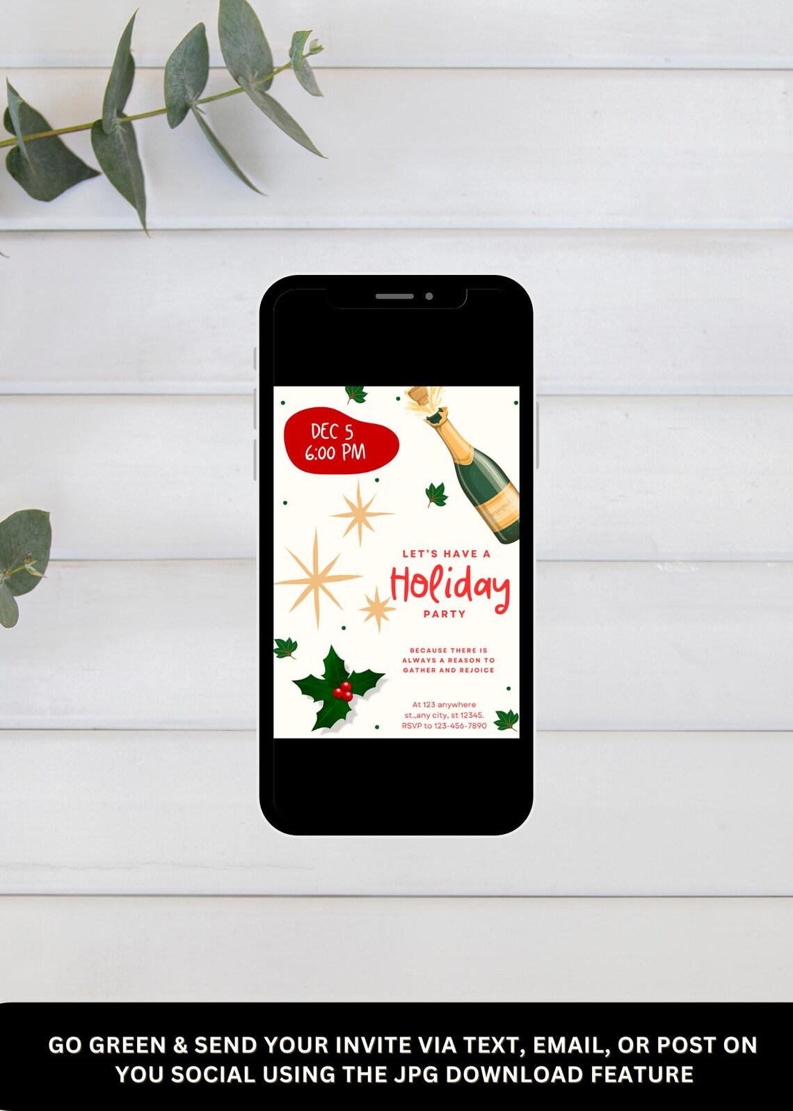 Holiday Party Invitation - Festive Gathering Invite | ‘because There’s ...