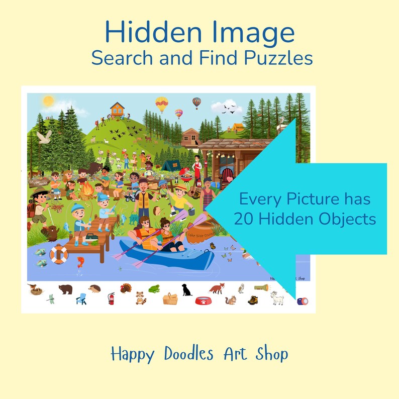 Vacation-themed Hidden Picture Games - 5 Pack: Kids Search & Find ...