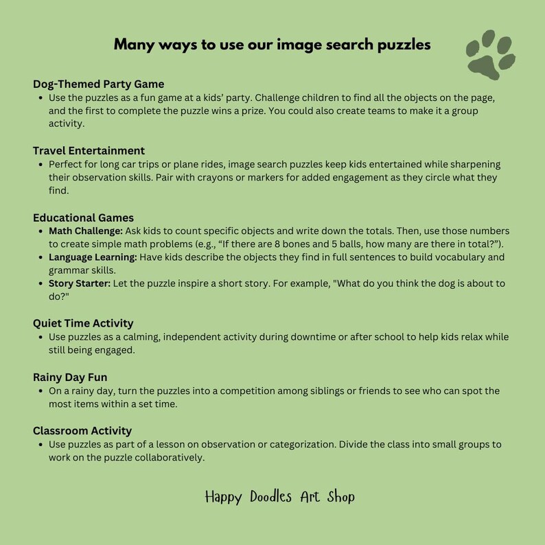 Dog-themed Hidden Picture - 5 Pack: Search and Find Printable Puzzles ...