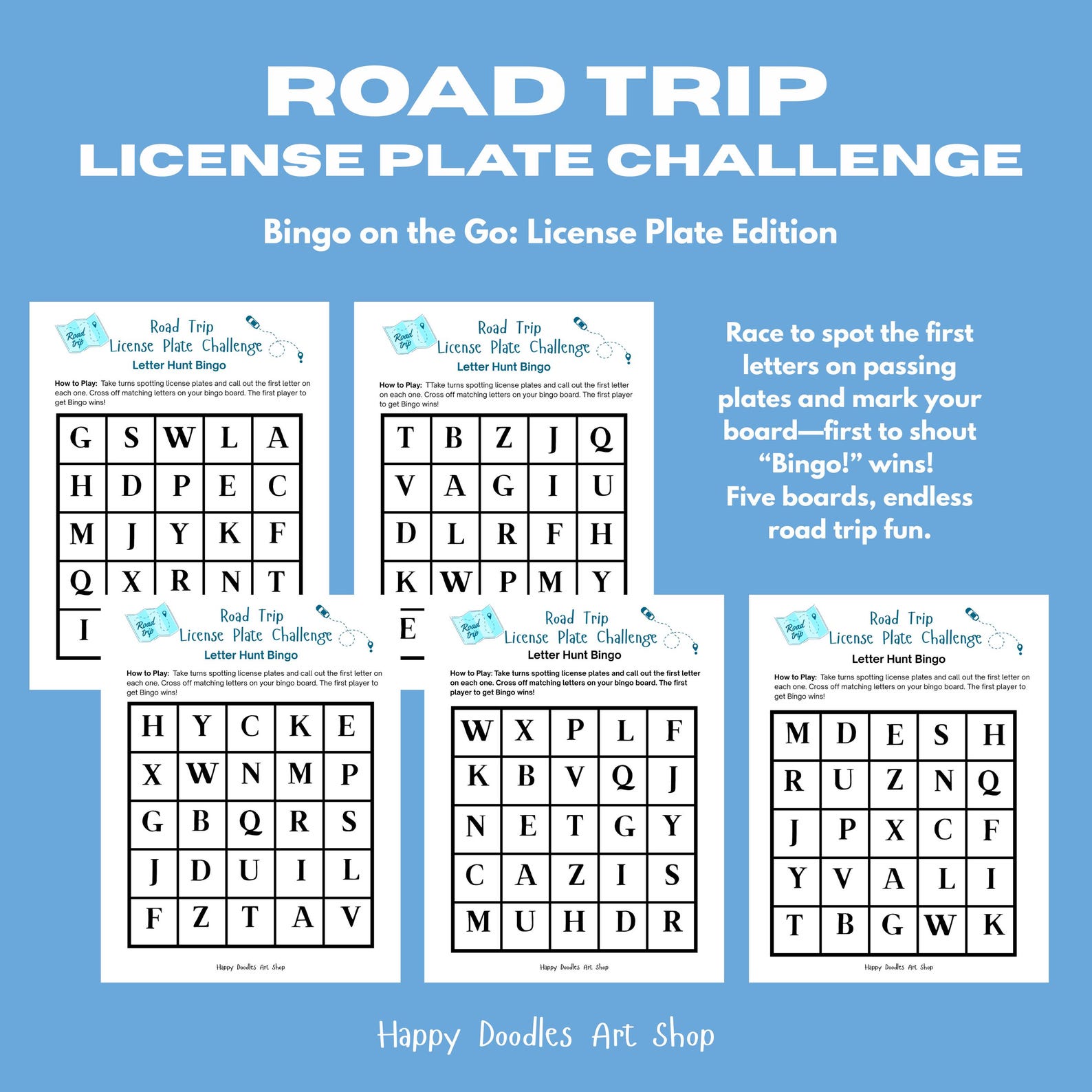 Road Trip Games for Kids: License Plate Activities (printable PDF ...