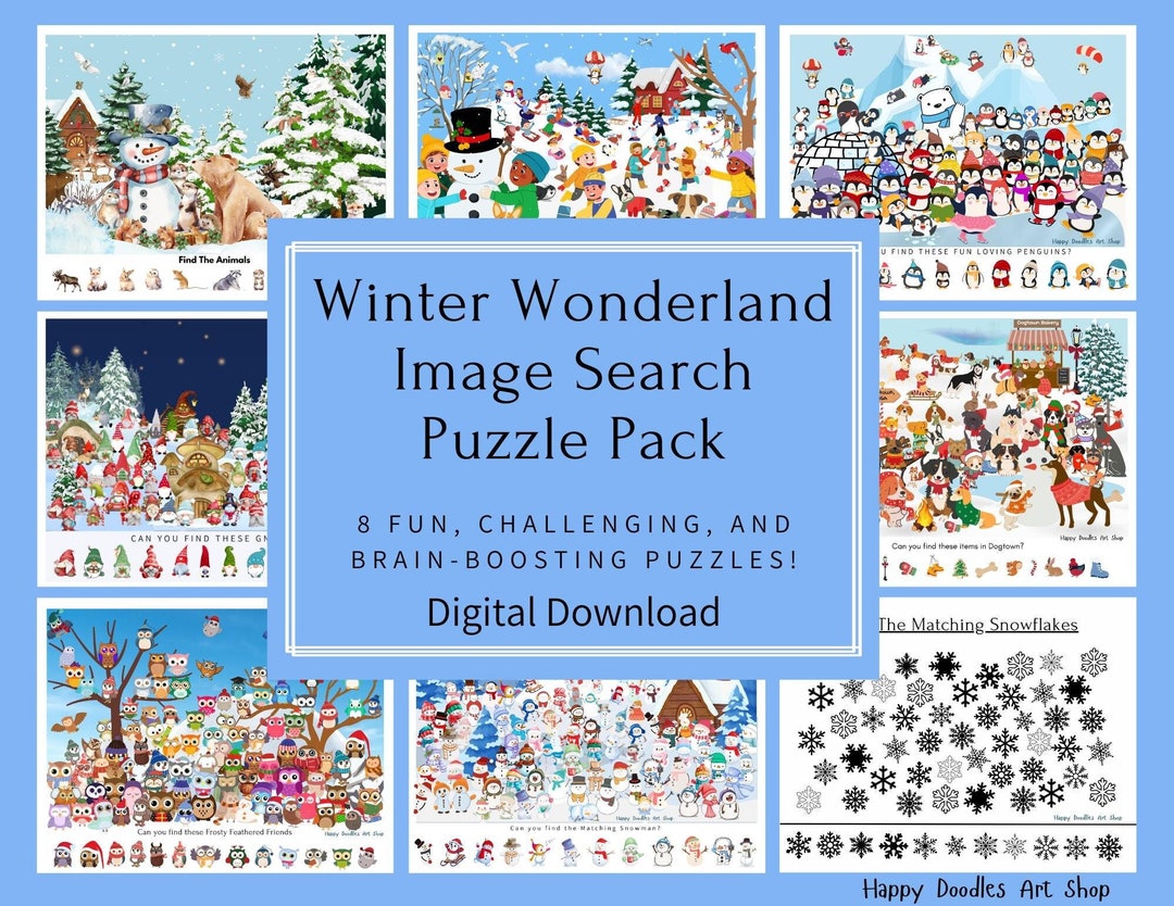 Winter I Spy Bundle, Kids Printable Puzzle Games, Winter Search & Find ...