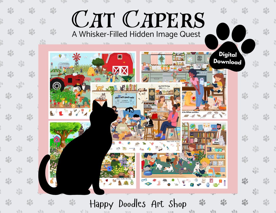 Cat Capers: I Spy Hidden Object Bundle, Seek and Find, Hidden Pictures ...