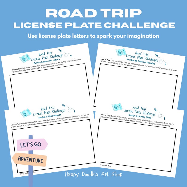 Road Trip Games for Kids: License Plate Activities (printable PDF ...