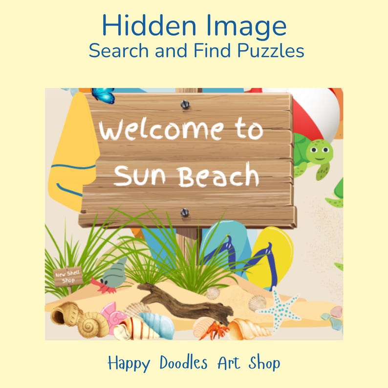 Vacation-themed Hidden Picture Games - 5 Pack: Kids Search & Find ...