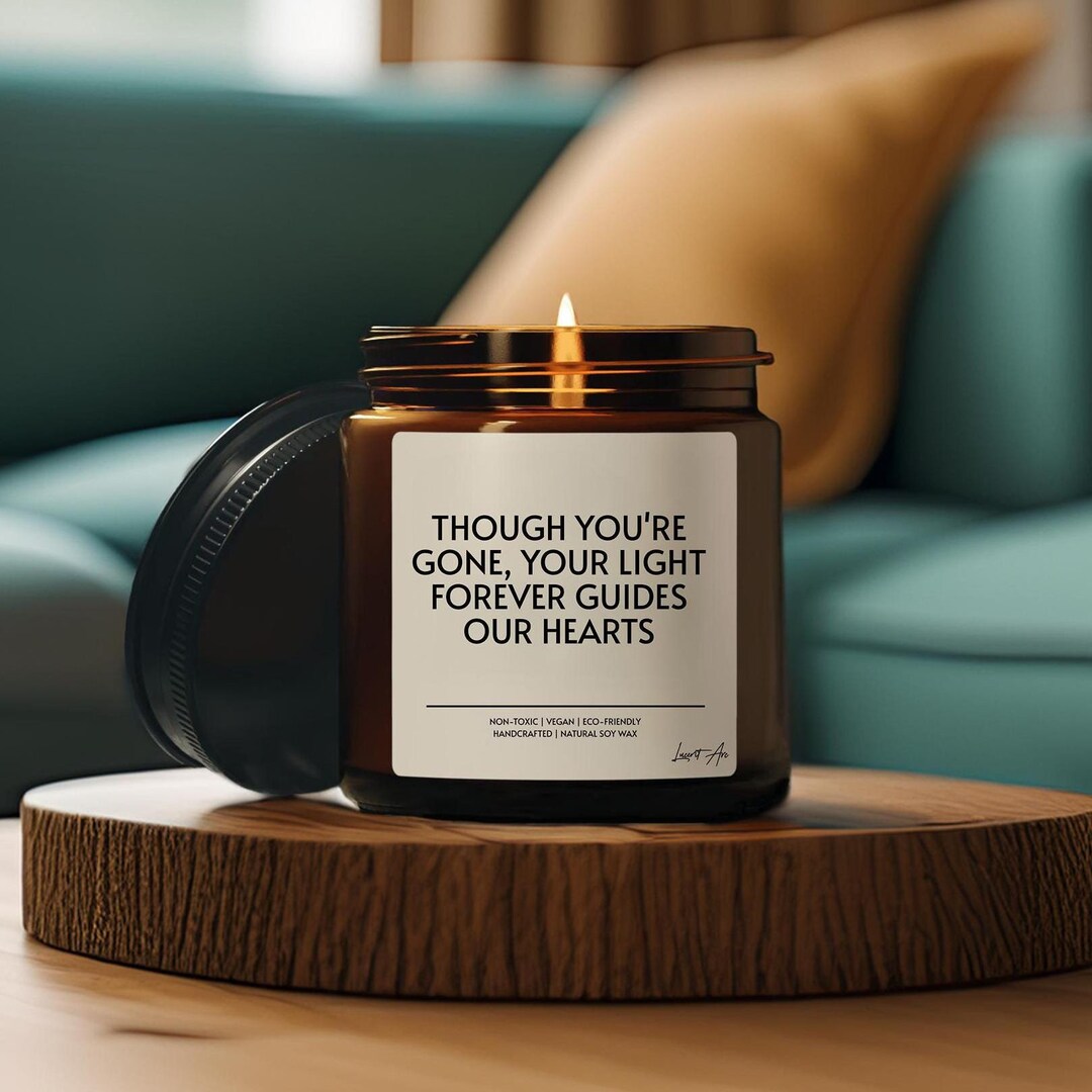 MEMORIAL TEMPLATE Memorial Candle, Gift for Family, Present for ...