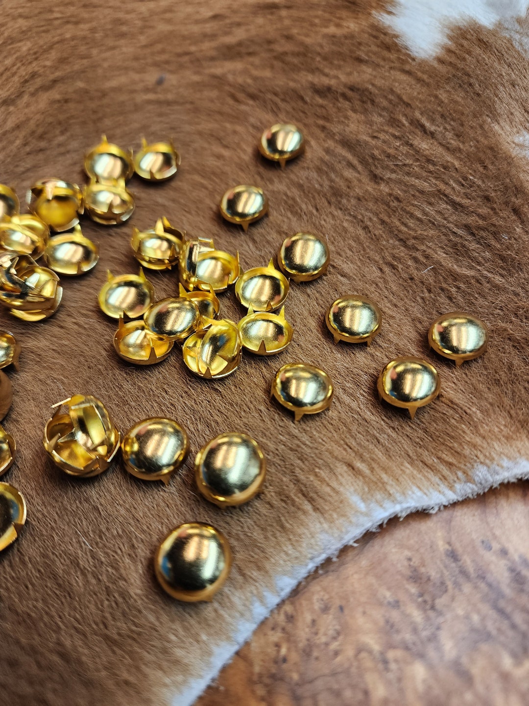 Round Nailhead Spots 1/2" Inch Size 60 Brass 5 Prong Studs Made in USA ...