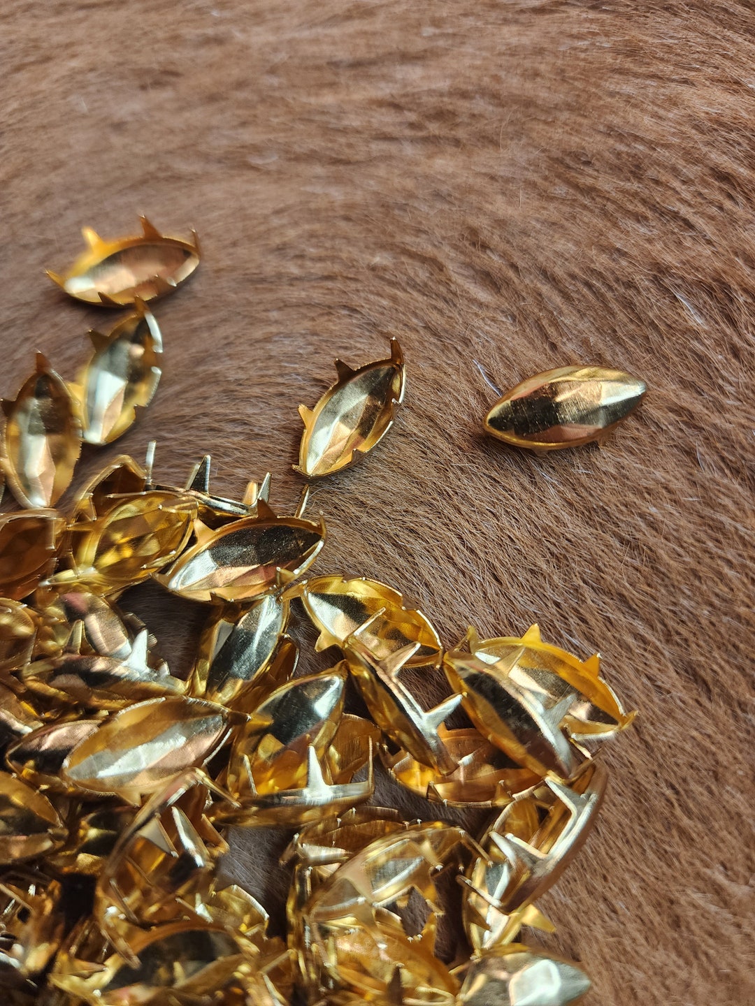 Oval Shape Nail Head Spots Solid Brass 5/8" Inch Size 80 Rivets With 6 ...