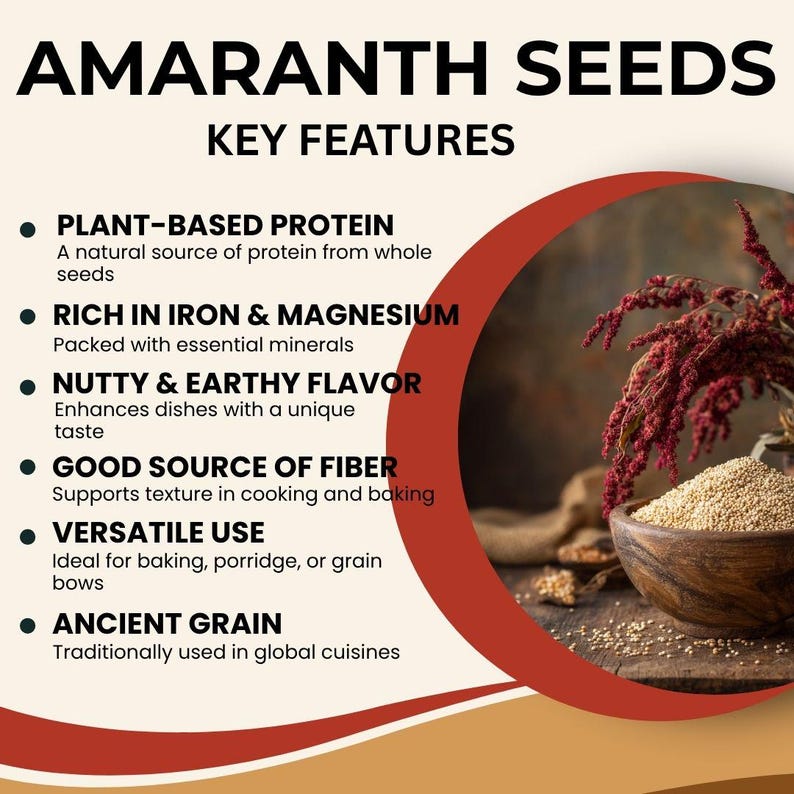 Amaranth Seeds | Whole Natural Amaranth Grain | Gluten Free ...