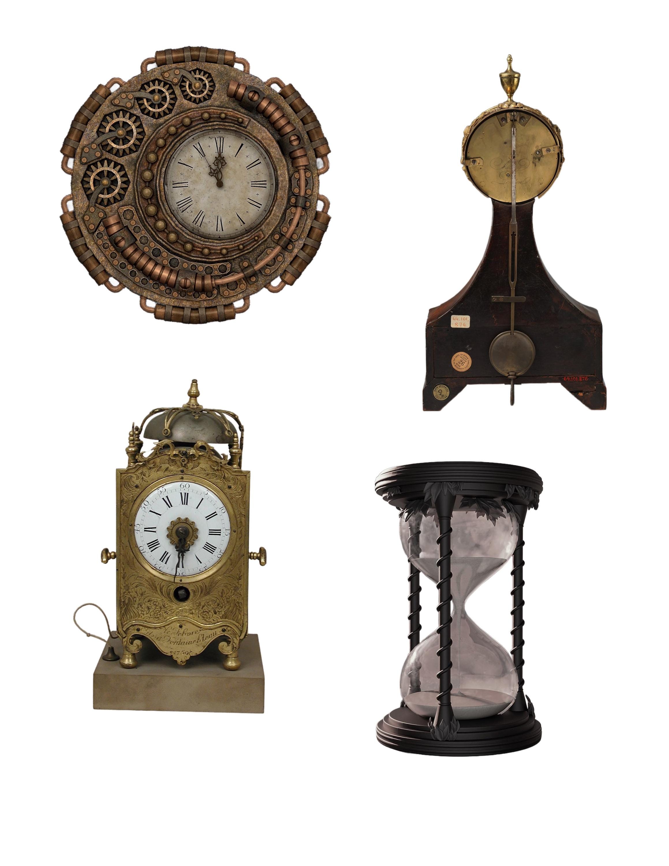 Digital Time Clock Hourglass Sundial Junk Journal Scrapbook Ephemera ...