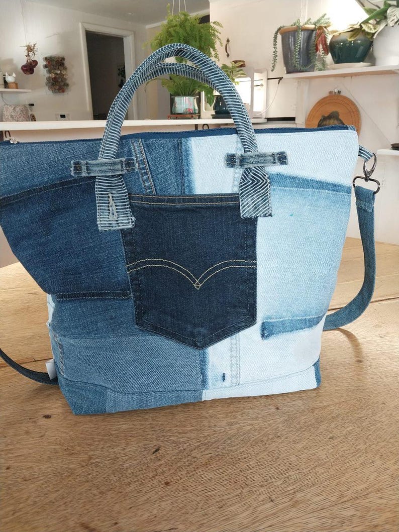 Large Denim Purse roxanne - Etsy