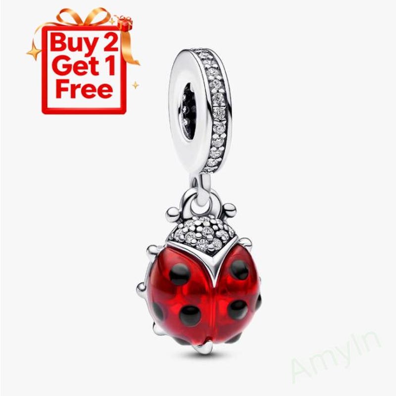 Silver Enamel Ladybird - Etsy