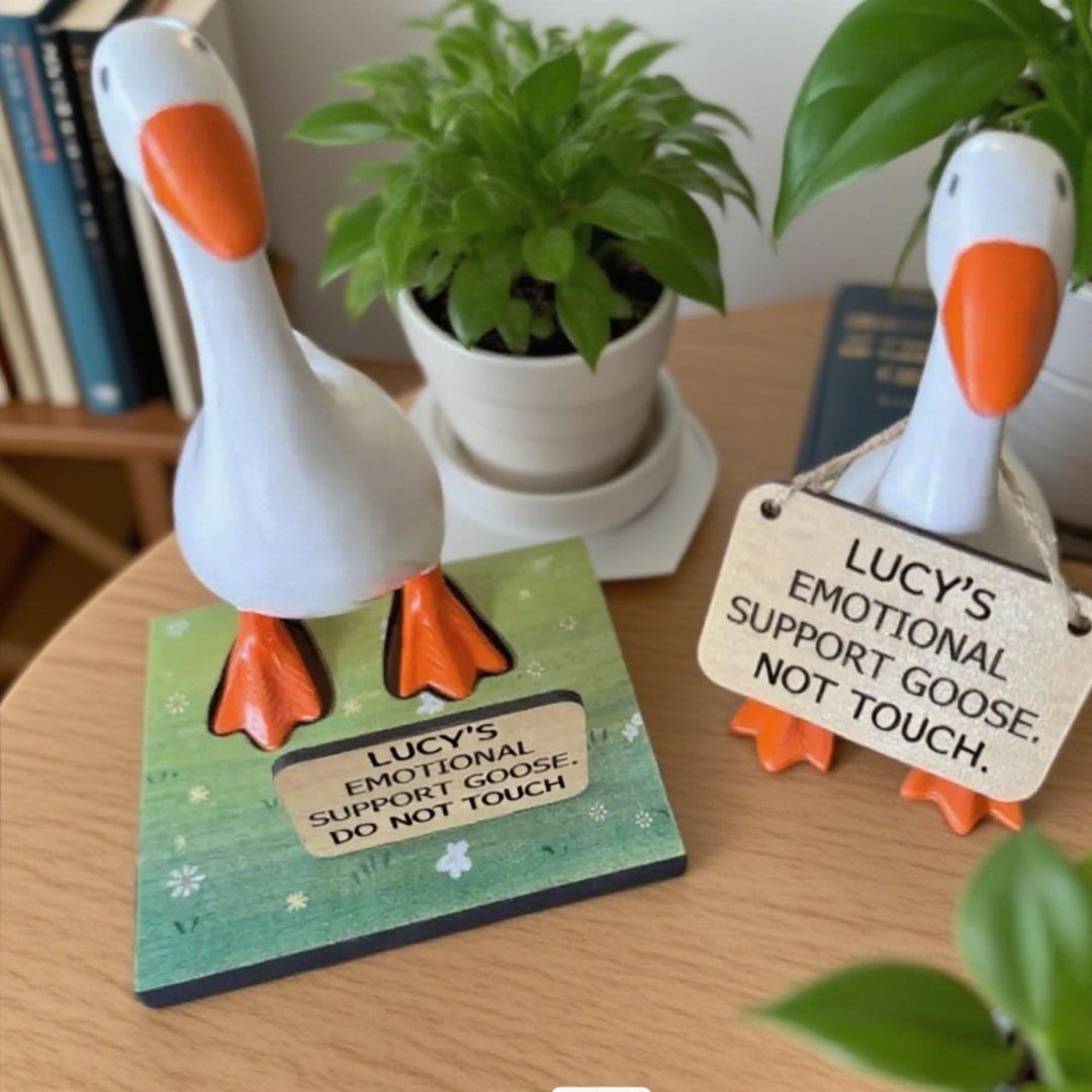 Emotional Support Desk Goose – Personalized Office Buddy With ...