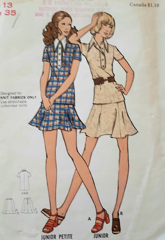 Vintage 70s Butterick 6660 Junior Mini Flip Skirt and Short | Etsy