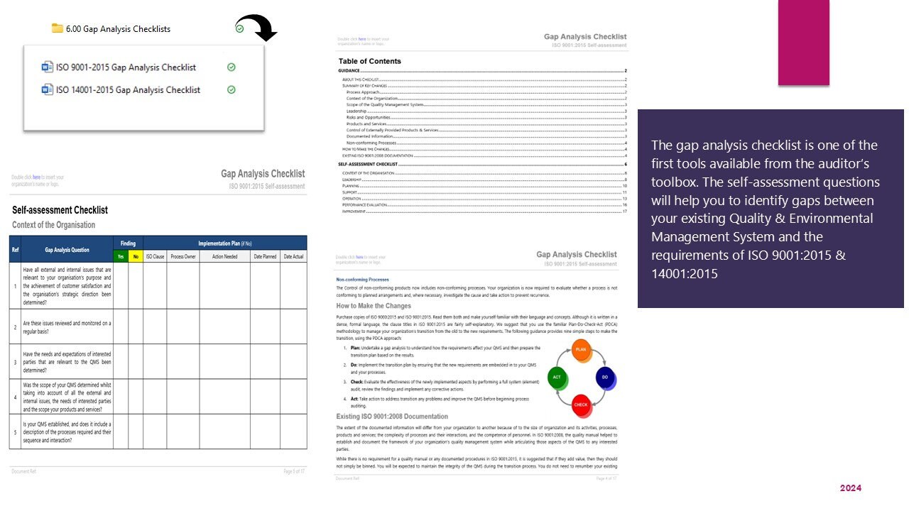 ISO 9001 & ISO 14001 Integrated Management System Template Package ...