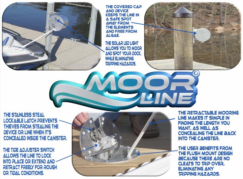 Moor Line-retractable Mooring Line, Boating Rope, Boating Line, Mooring ...