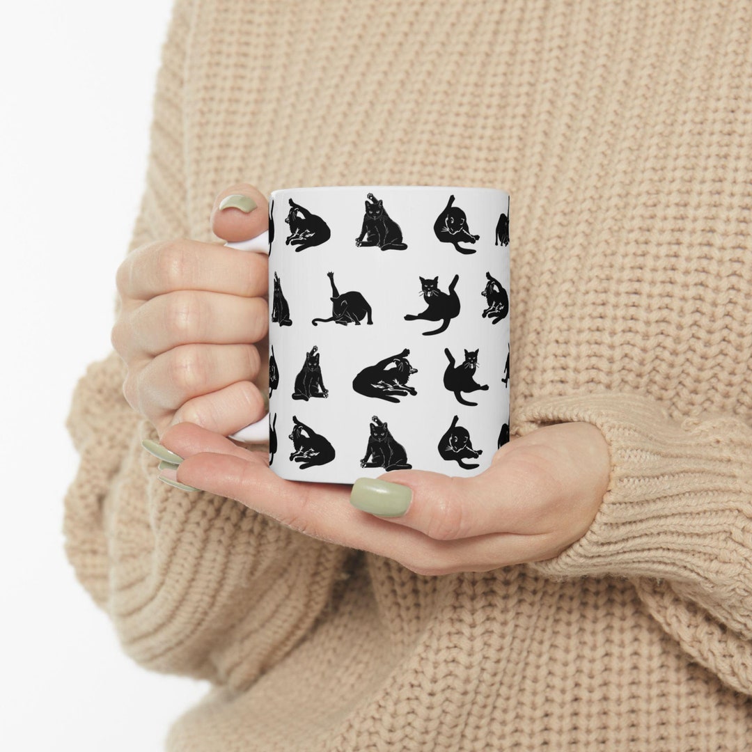Cat Butt Mug, Cat Licking Butt Pattern Mug, Cat Lover Gift, Funny Mugs ...