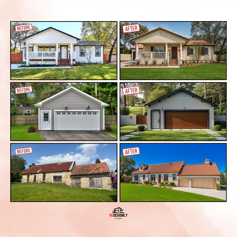 Custom Exterior Home Redesign From Your Photo | Virtual House Makeover ...