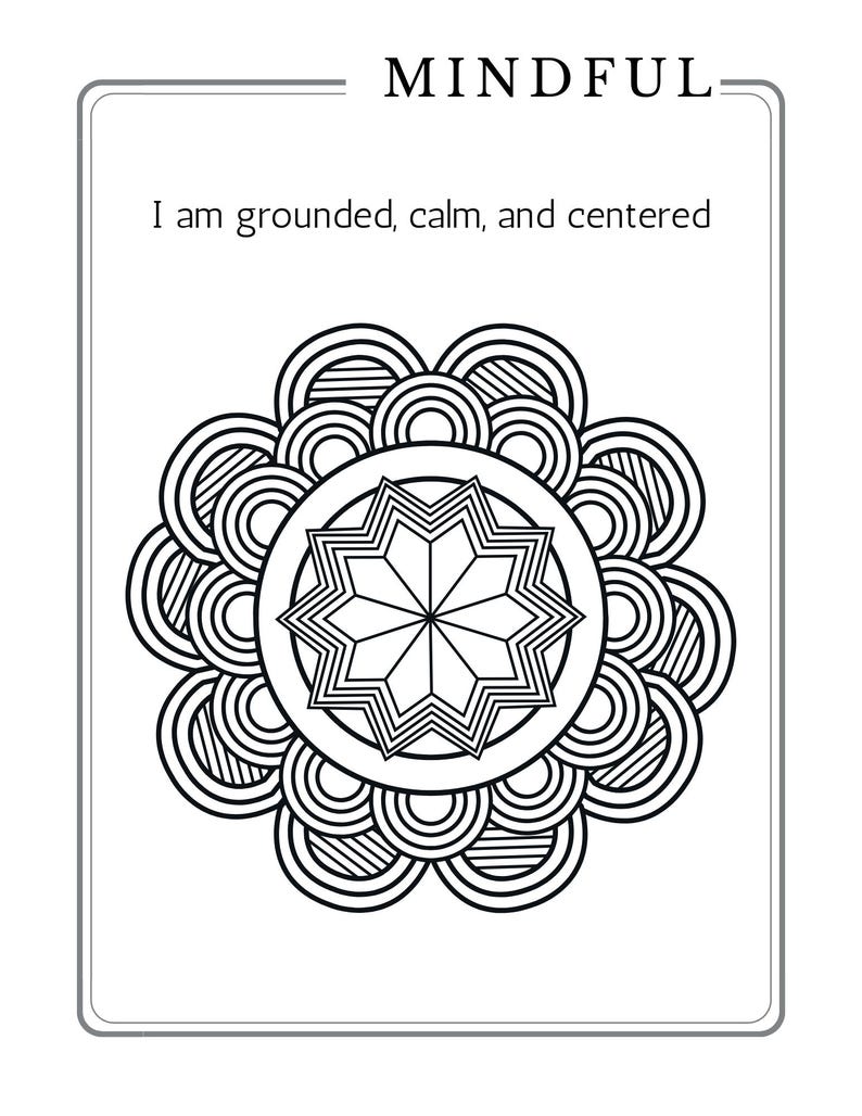 Mandala Digital Printable Coloring Pages for Mindfulness & Stress ...