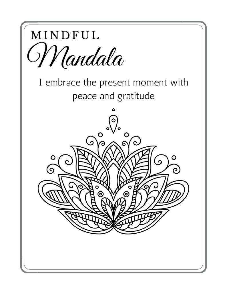 Mandala Digital Printable Coloring Pages for Mindfulness & Stress ...