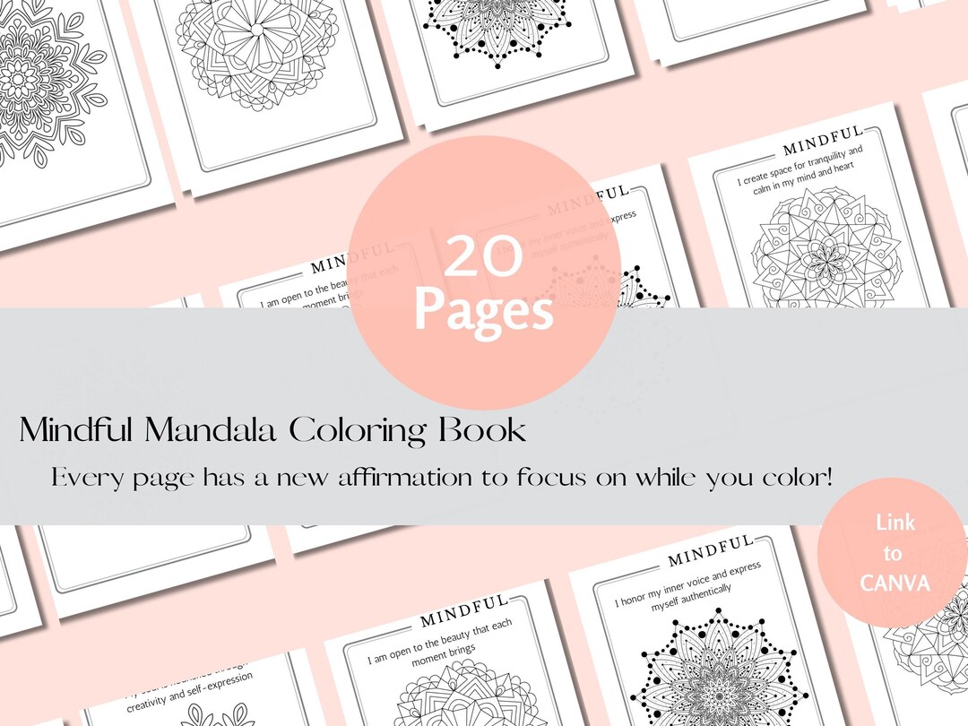 Mandala Digital Printable Coloring Pages for Mindfulness & Stress ...