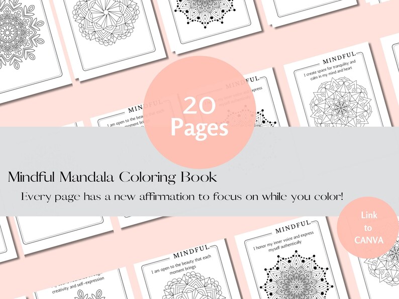 Mandala Digital Printable Coloring Pages for Mindfulness & Stress ...