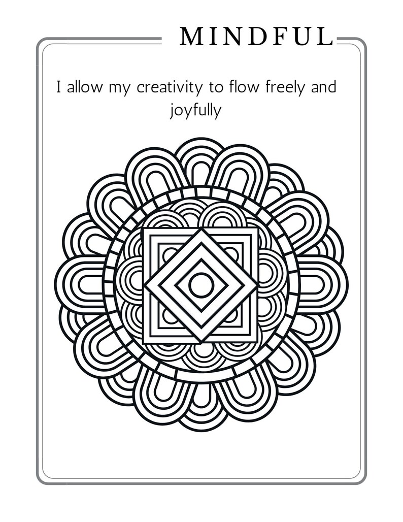 Mandala Digital Printable Coloring Pages for Mindfulness & Stress ...