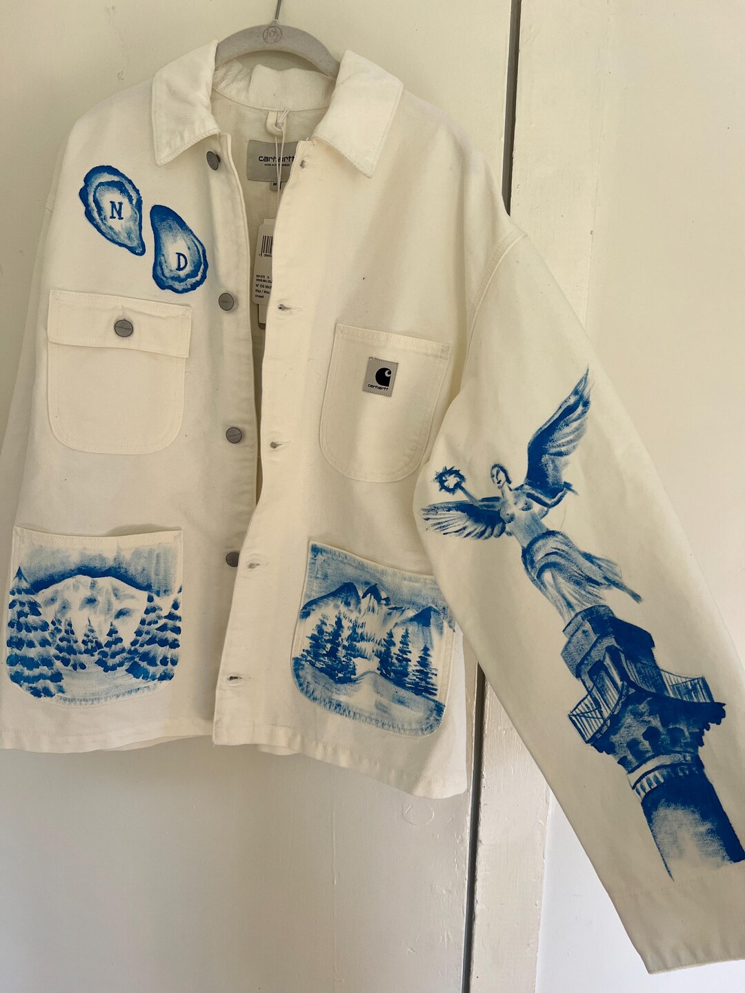 The Nat Jacket Custom Hand Painted Workwear Jacket - Etsy