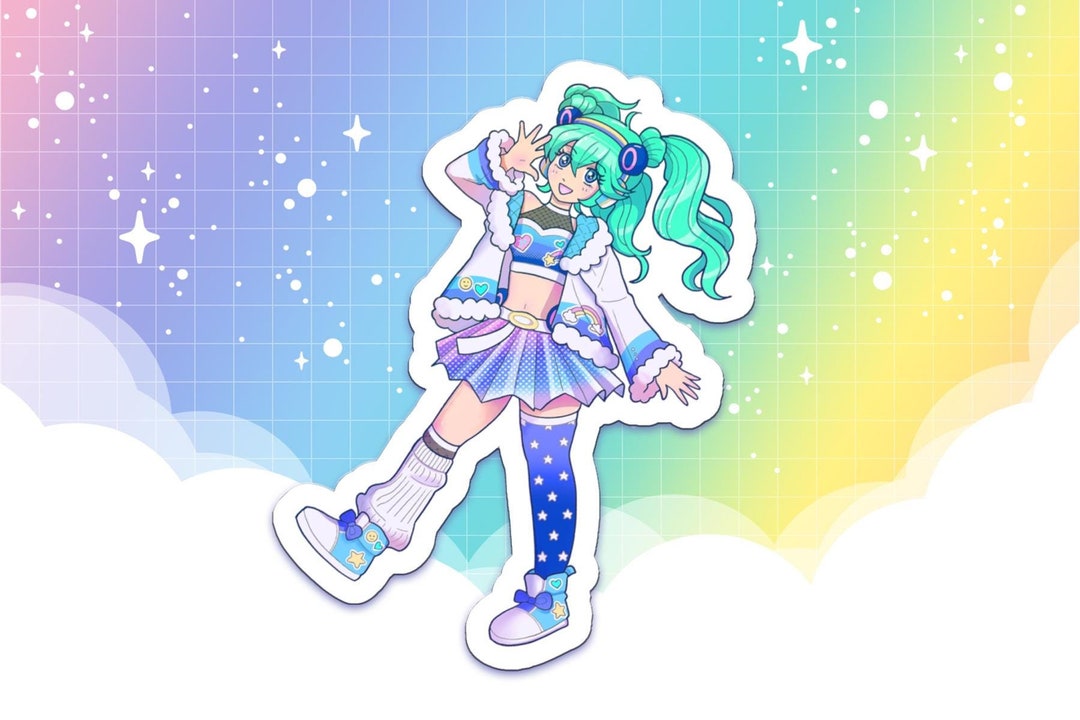 Hatsune Miku Magical Cure Love Shot Outfit Kisscut Sticker - Anime ...