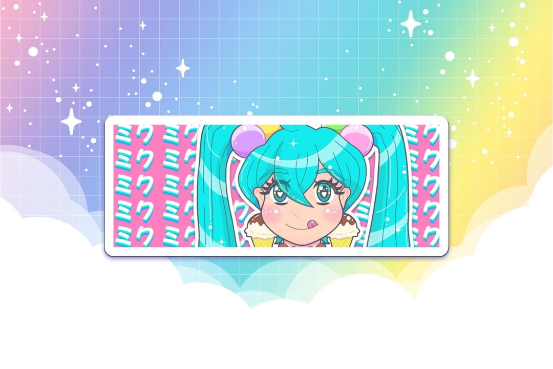 Hatsune Miku Yummy Dessert Kawaii Stickers, Cute Anime Decal, Laptop ...