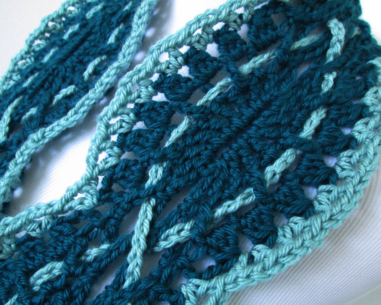Crochet Scarf Pattern: Sound Wave Infinity Scarf - Etsy