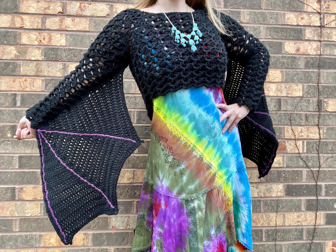 Crochet Bat Wing Top: Nightfall Top - Etsy