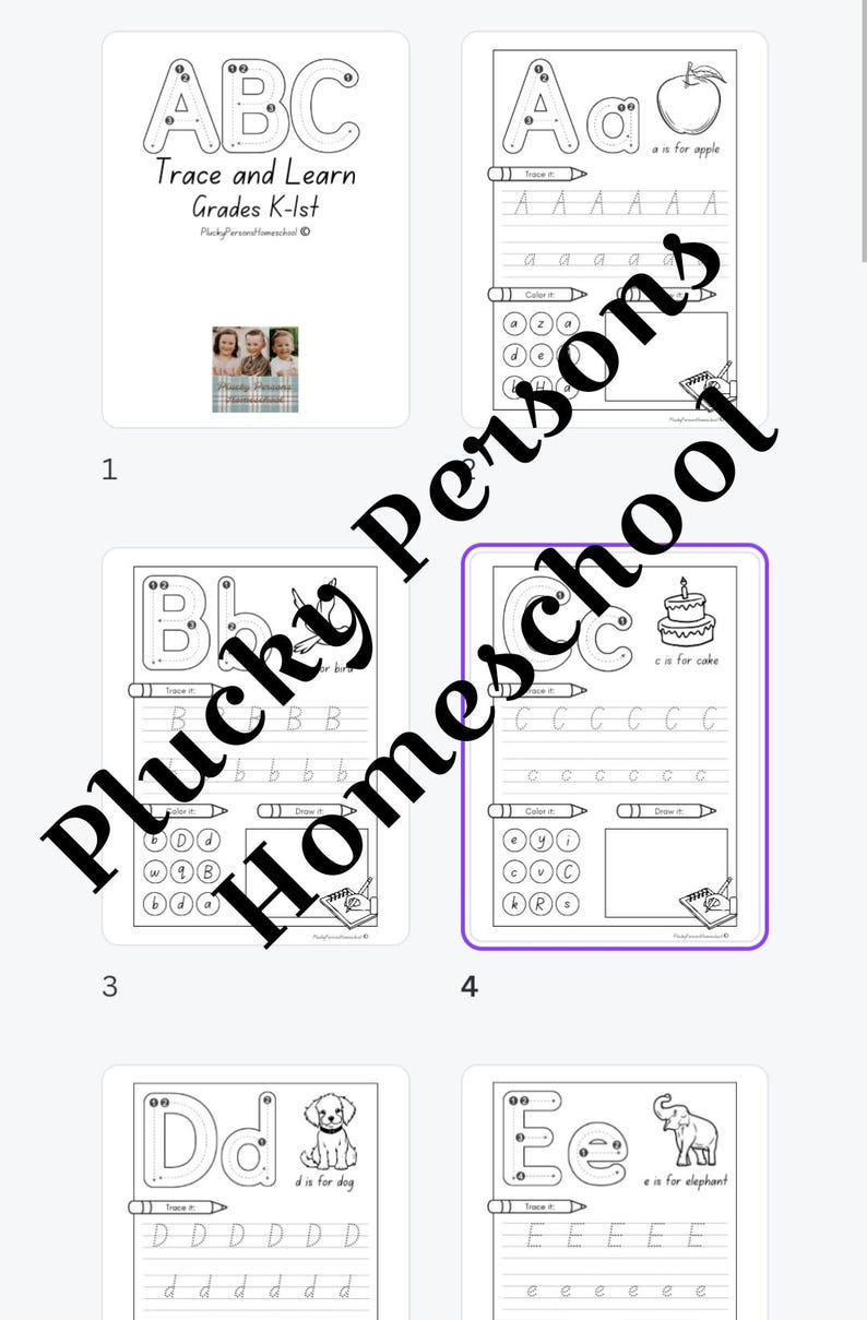 ABC Learn and Trace for Kindergarten Through 1st Grade - Etsy