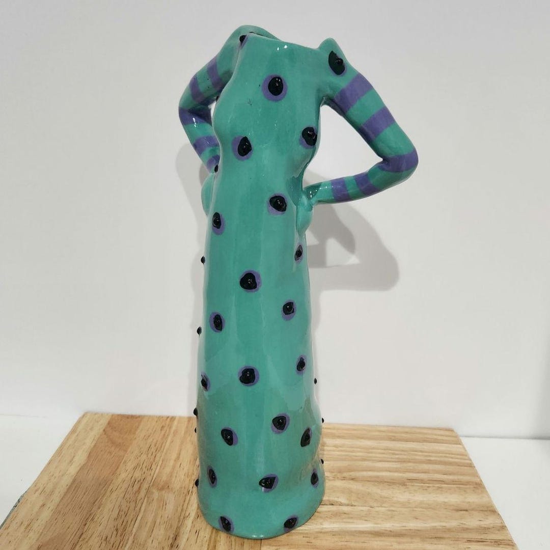 Terri Cody Vintage Whimsical Art Pottery 11" Female Body W Hands on ...