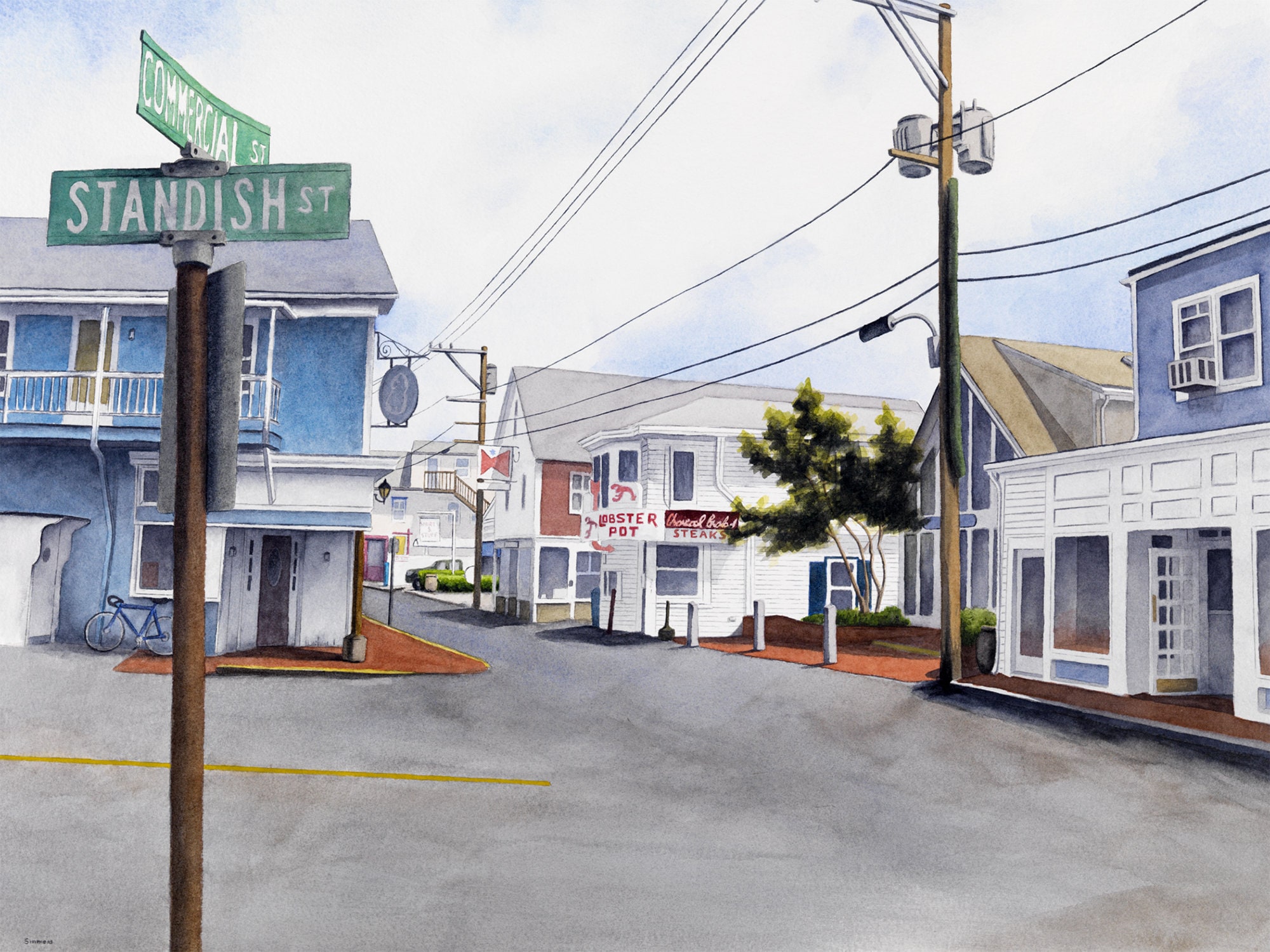 Commercial Street Cape Cod Art Print Provincetown Massachusetts - Etsy