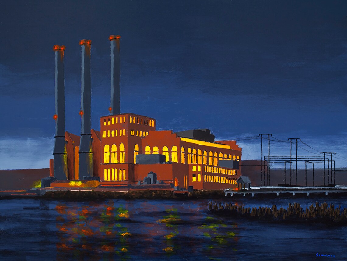 Providence Power Manchester St. Station Power Plant Print 11 X 14 ...
