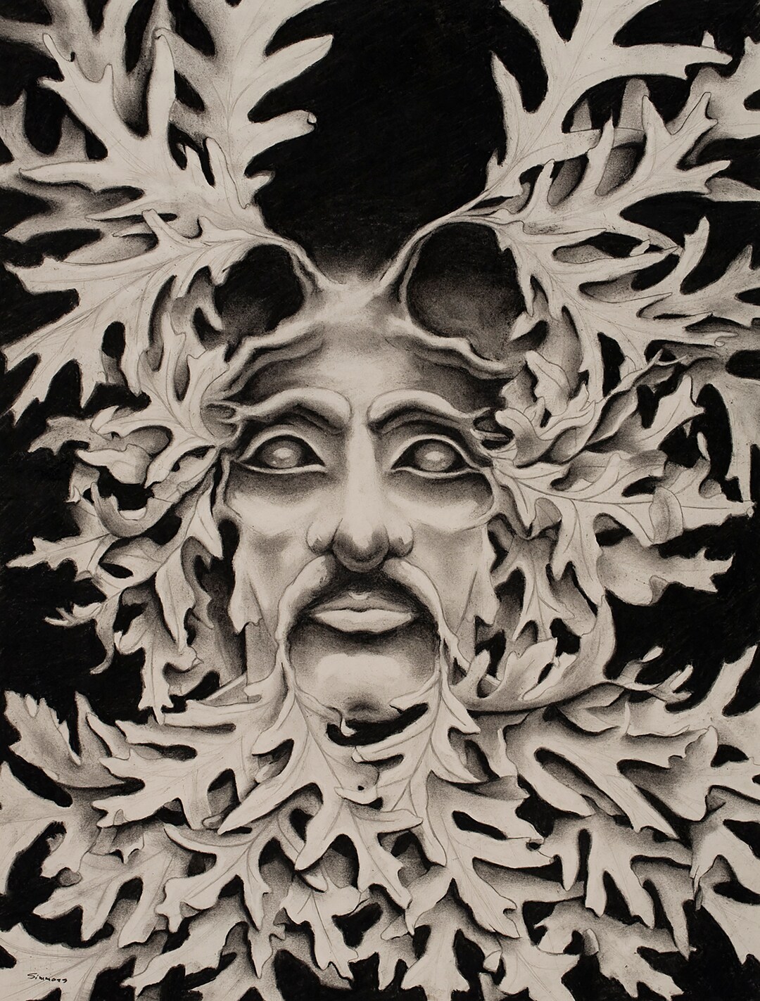 Green Man Irish Celtic Myth Folklore Matted Print - Etsy