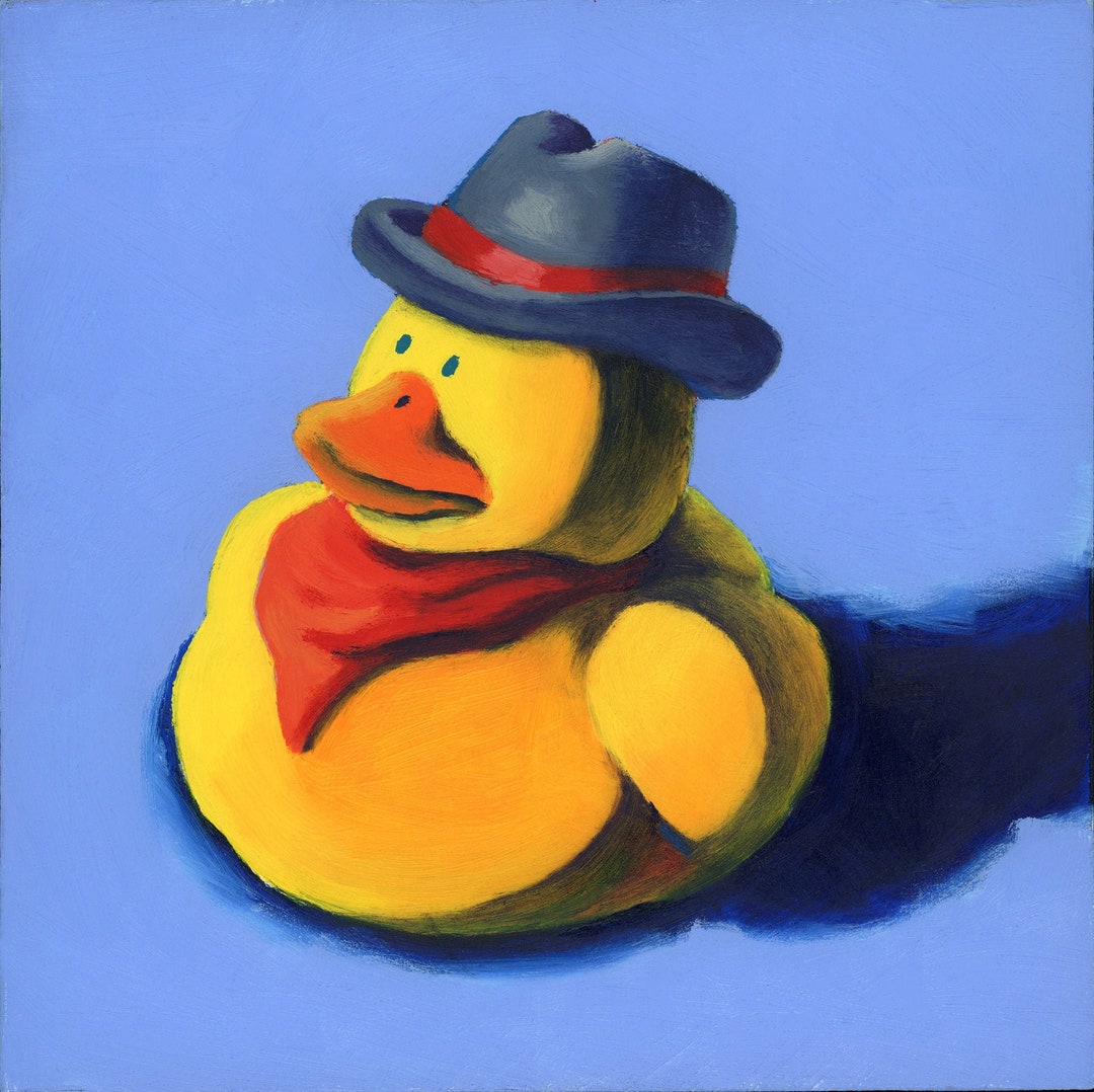 Rubber Ducky Matted Print Duck Bath Kids Art - Etsy