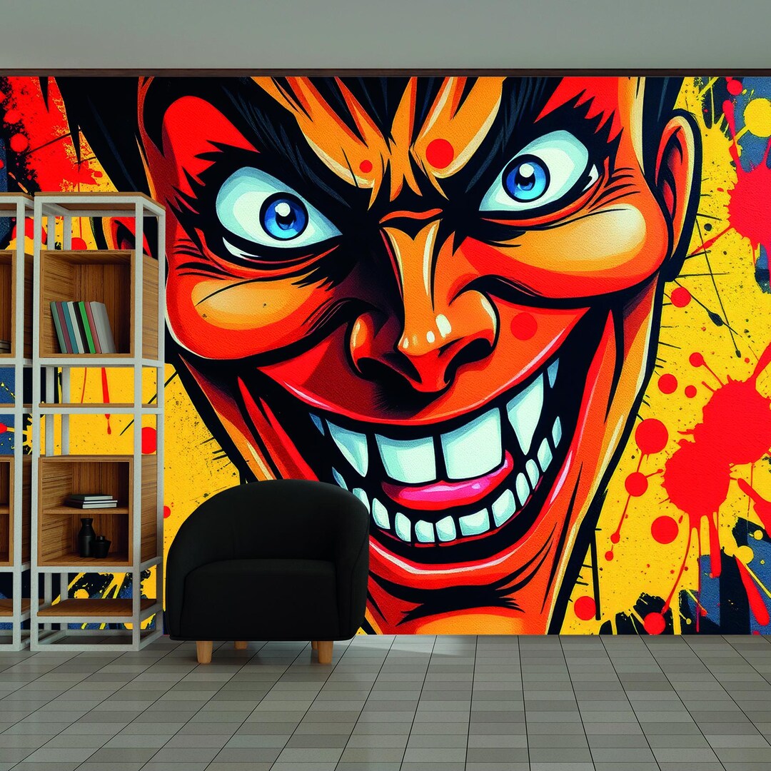 Villain Pop Art Wallpaper Colorful Mural Teen Room Wallpaper Gaming ...