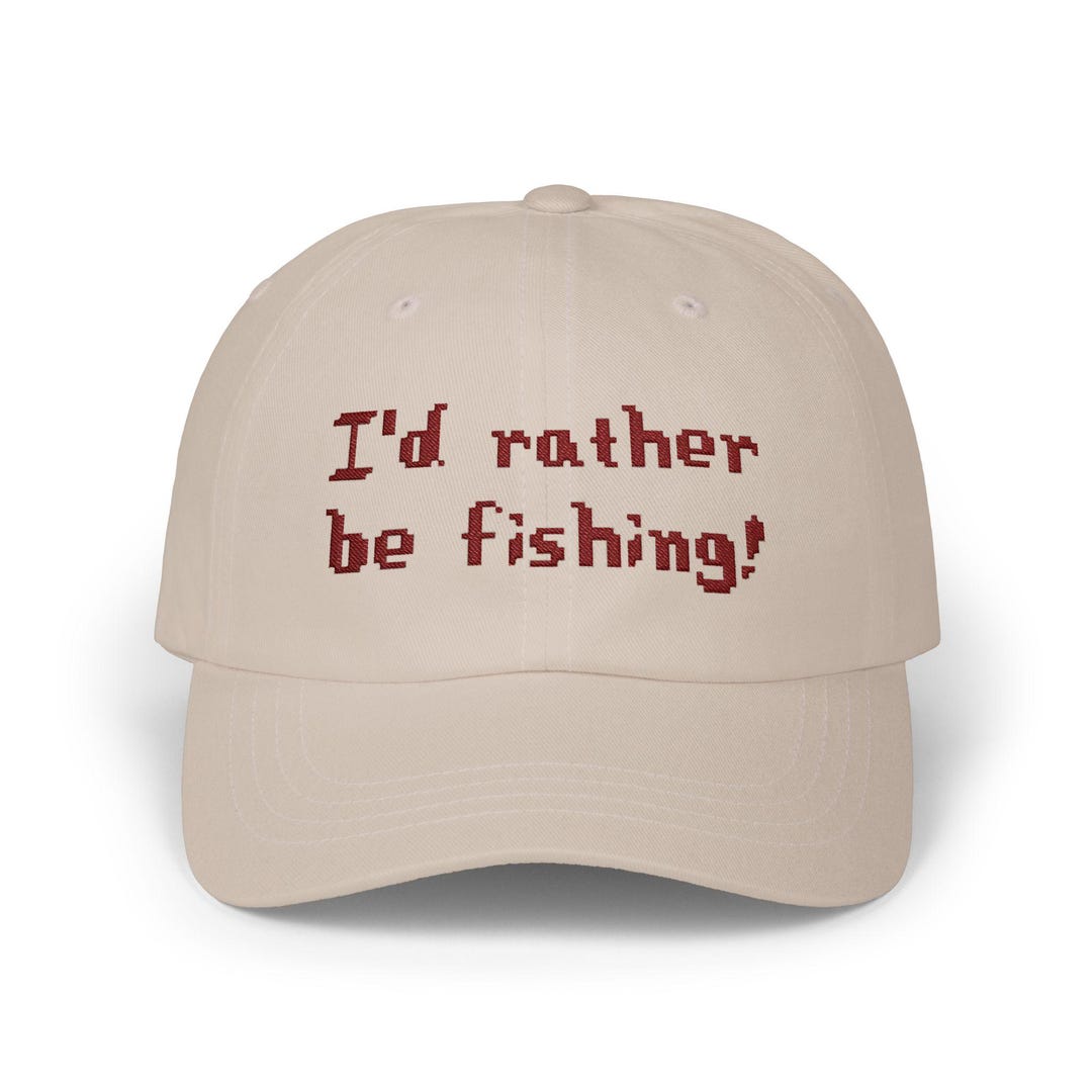 Stardew Valley I'd Rather Be Fishing Classic Dad Cap, Embroidered ...