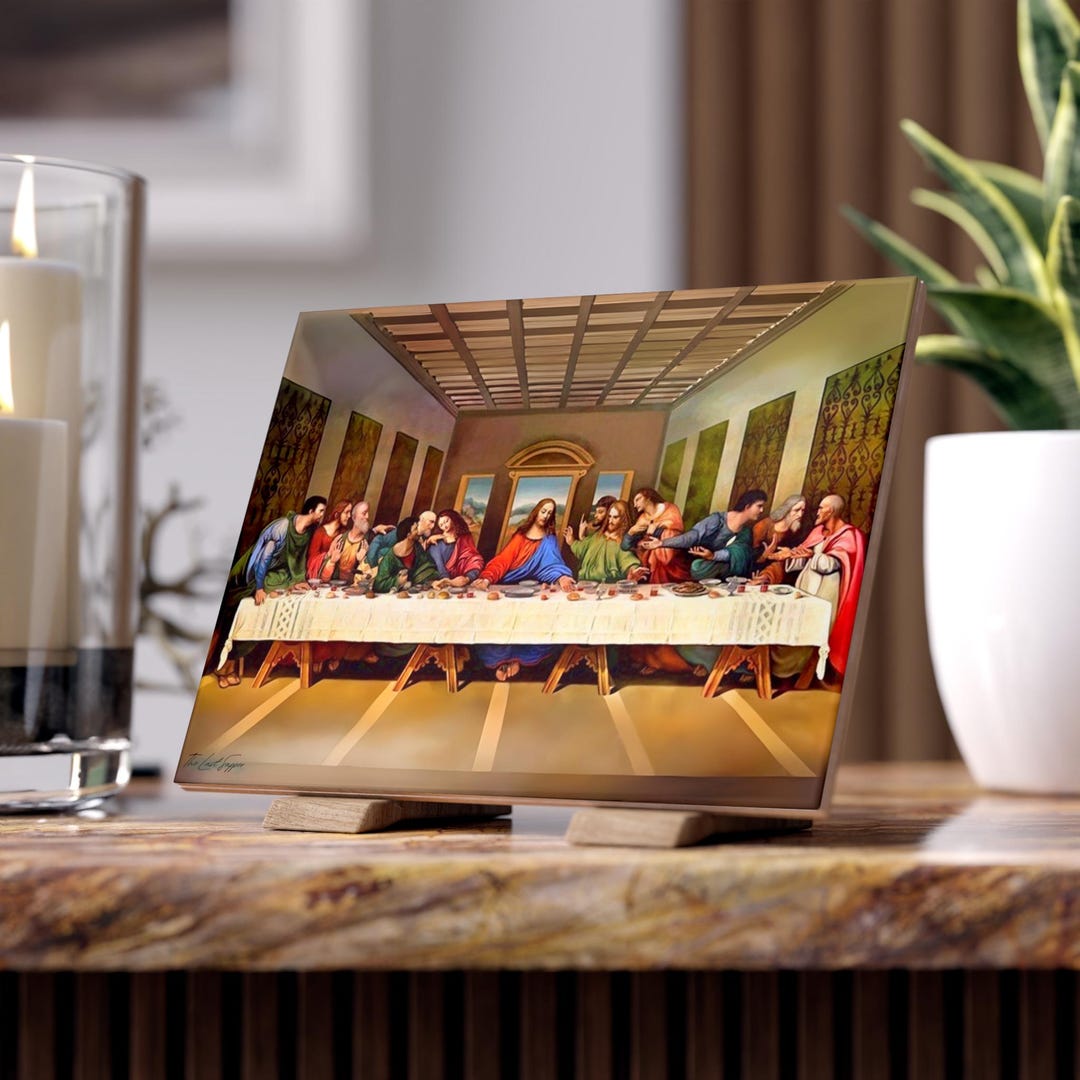 Ceramic Photo Tile: Last Supper Art - Religious Home Decor - Etsy