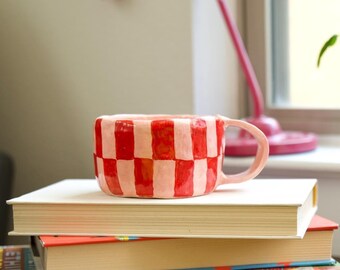 Checkered Mug - Etsy