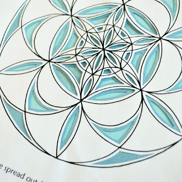 Flower Circle Coloring Page - Etsy